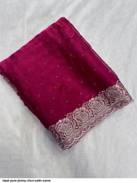 NIPAT Pure Jimmy Choo Satin Saree