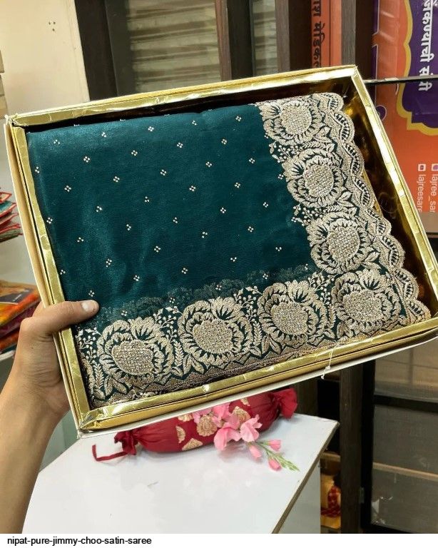 NIPAT Pure Jimmy Choo Satin Saree