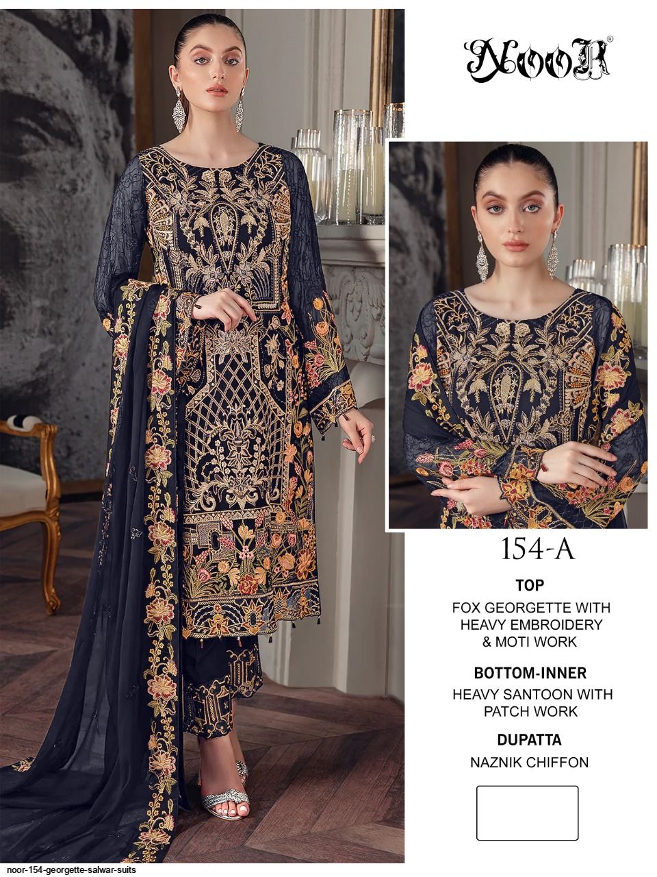 NOOR 154 GEORGETTE SALWAR SUITS