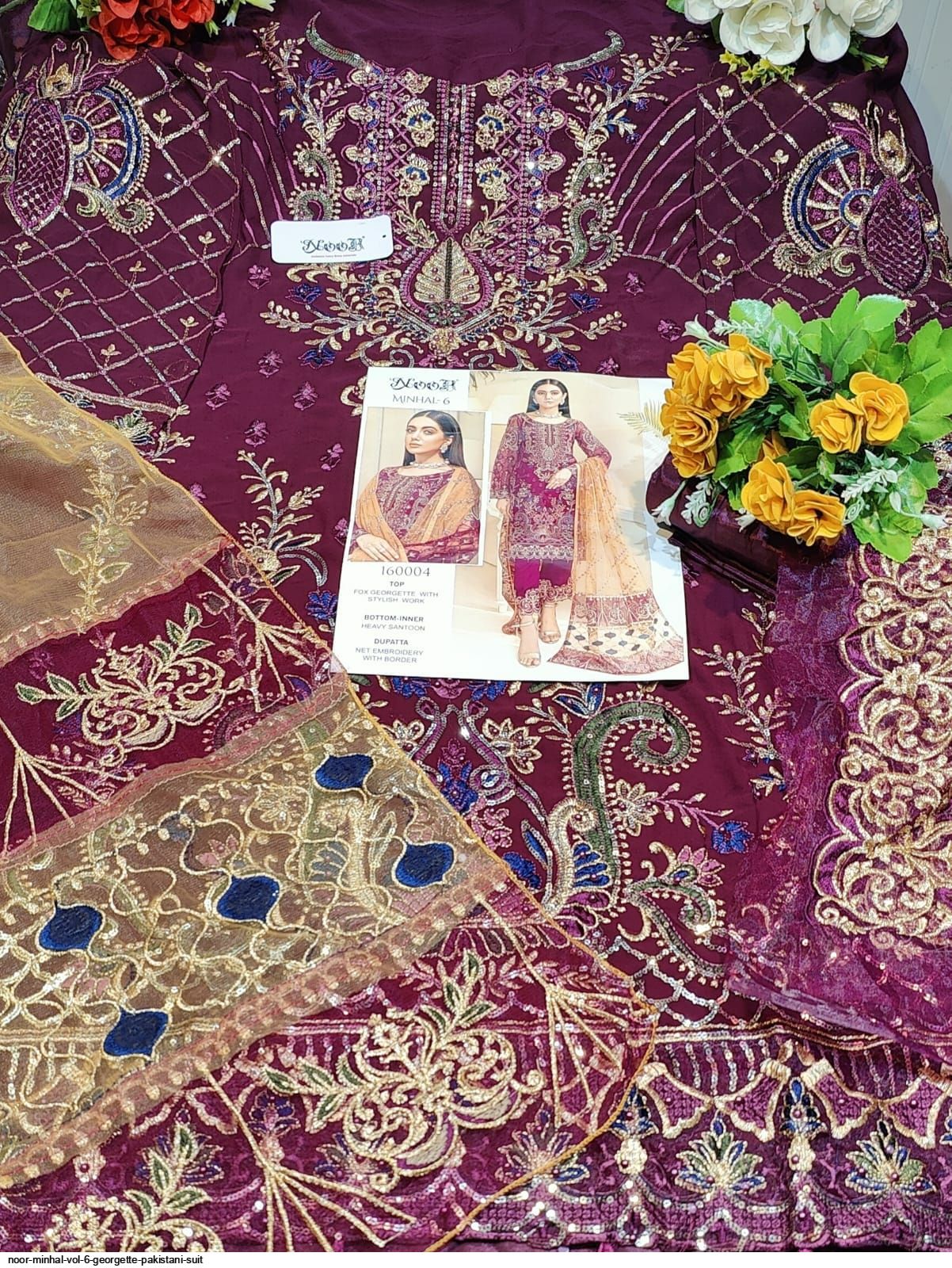 NOOR MINHAL vol 6 Georgette pakistani suit