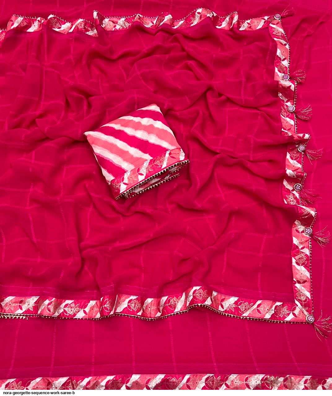 Nora Georgette Sequence Work Saree