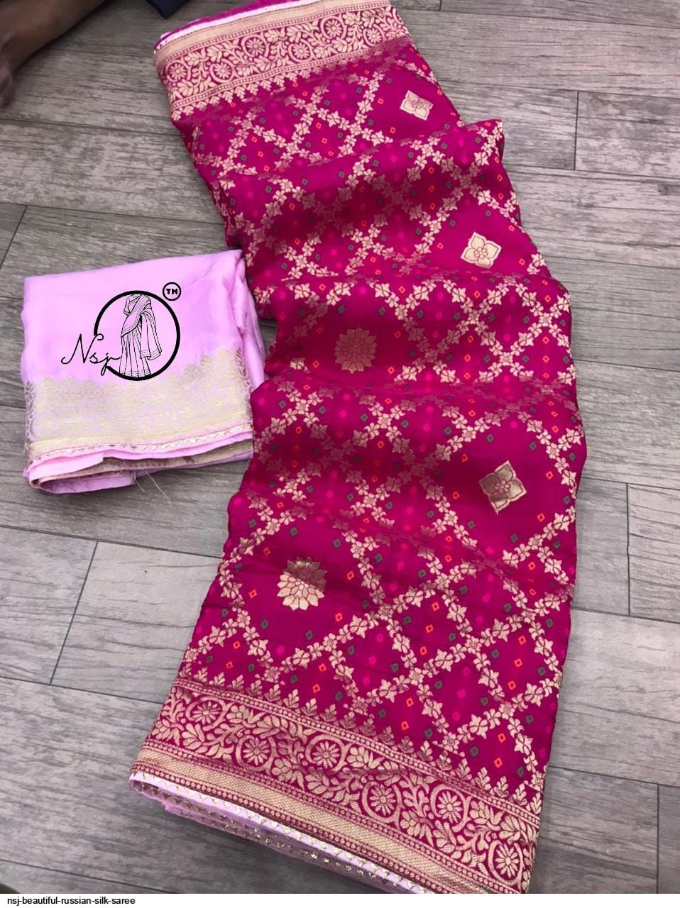 NSJ beautiful Russian silk SAREE