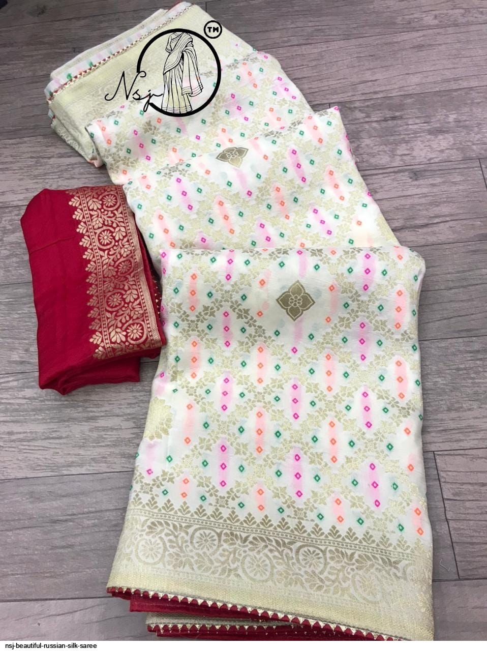 NSJ beautiful Russian silk SAREE