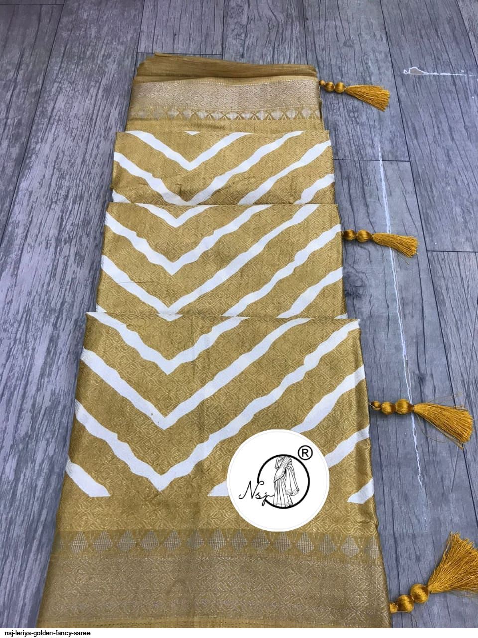 NSJ leriya golden FANCY SAREE