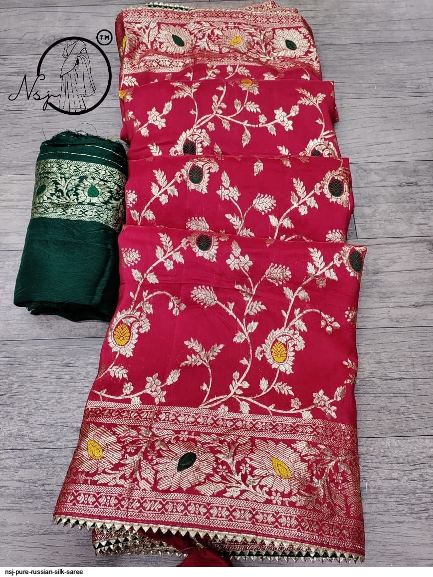 NSJ pure Russian silk saree