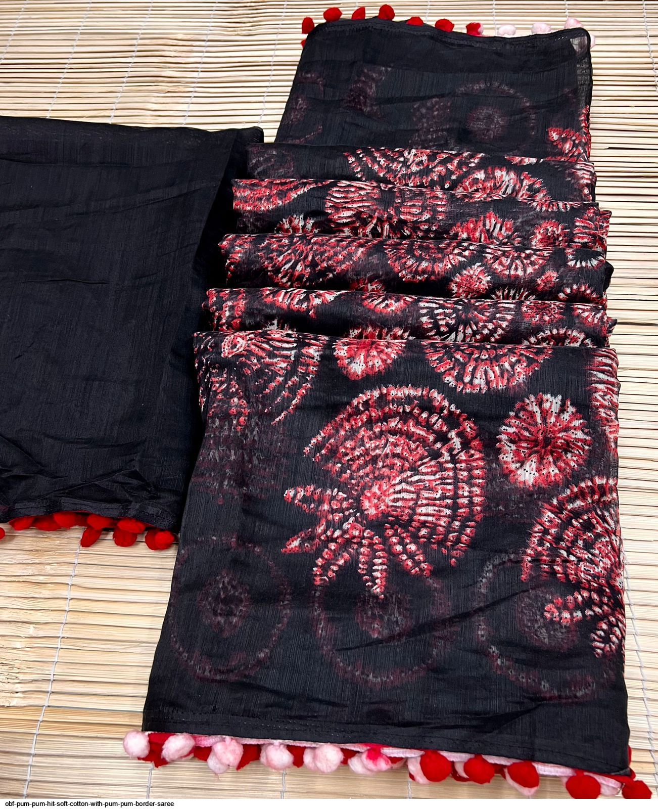 OBF PUM PUM HIT SOFT COTTON WITH PUM PUM BORDER SAREE