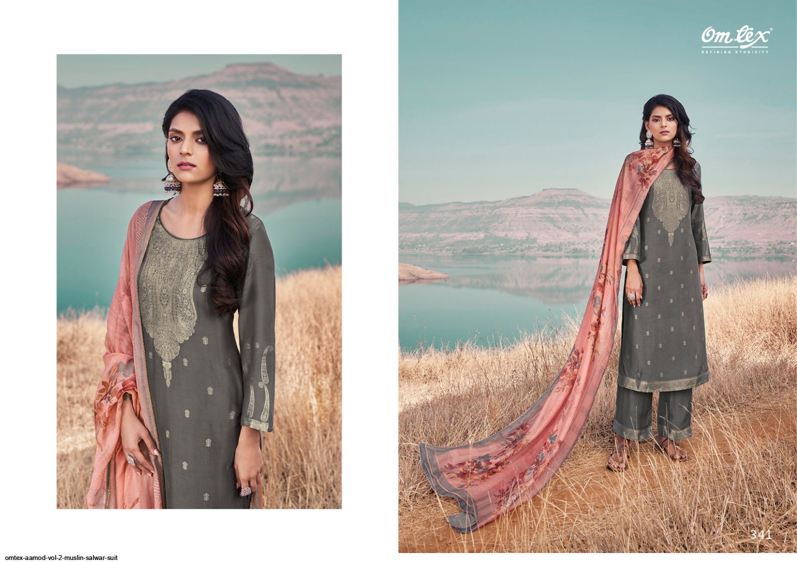 OMTEX AAMOD VOL 2 MUSLIN SALWAR SUIT