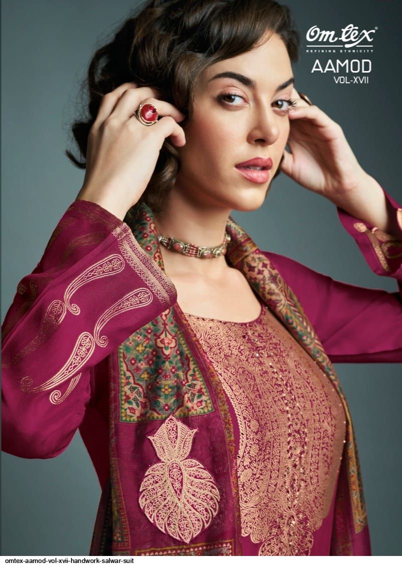 OMTEX AAMOD VOL XVII HANDWORK SALWAR SUIT