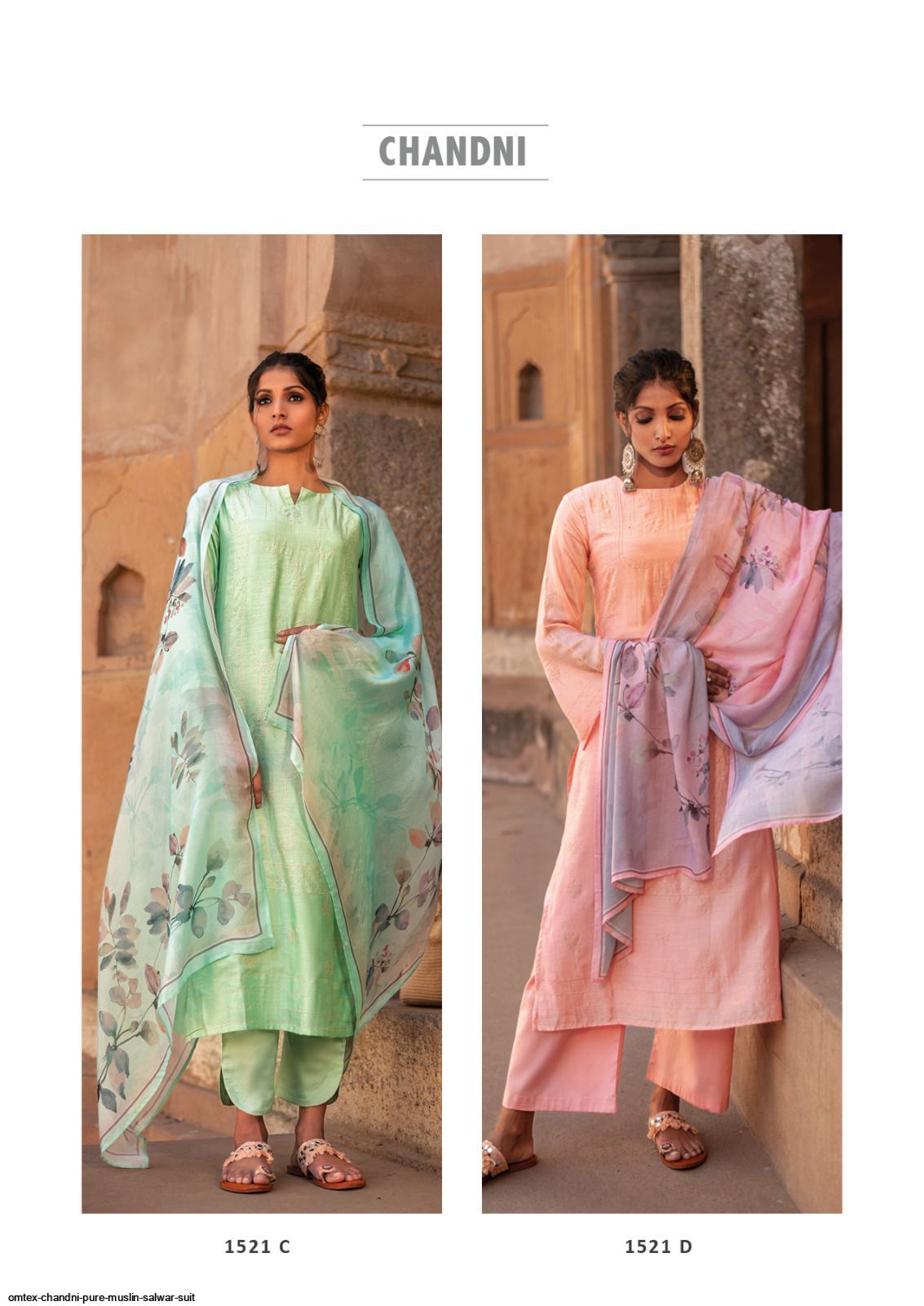 OMTEX CHANDNI PURE MUSLIN SALWAR SUIT