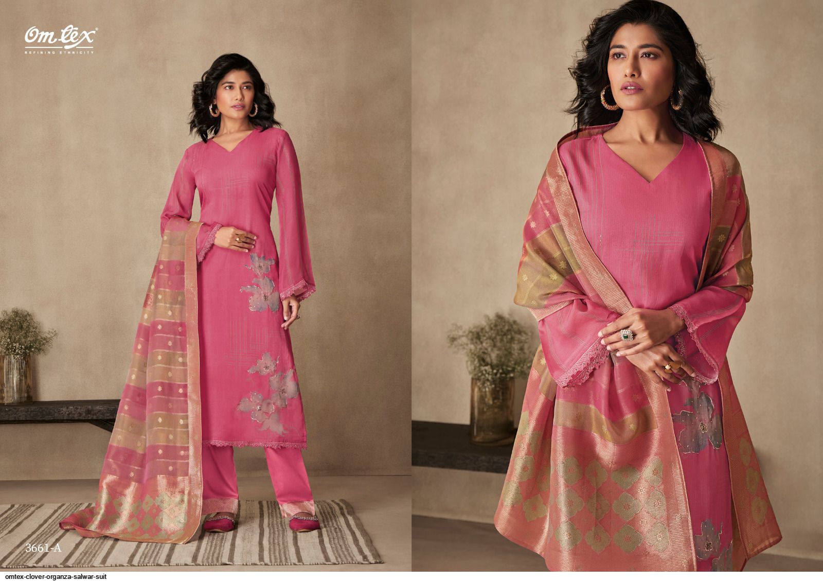 OMTEX CLOVER ORGANZA salwar suit