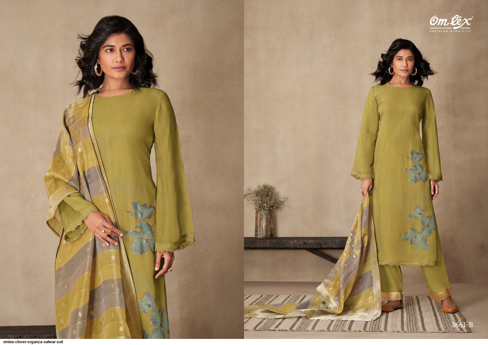 OMTEX CLOVER ORGANZA salwar suit