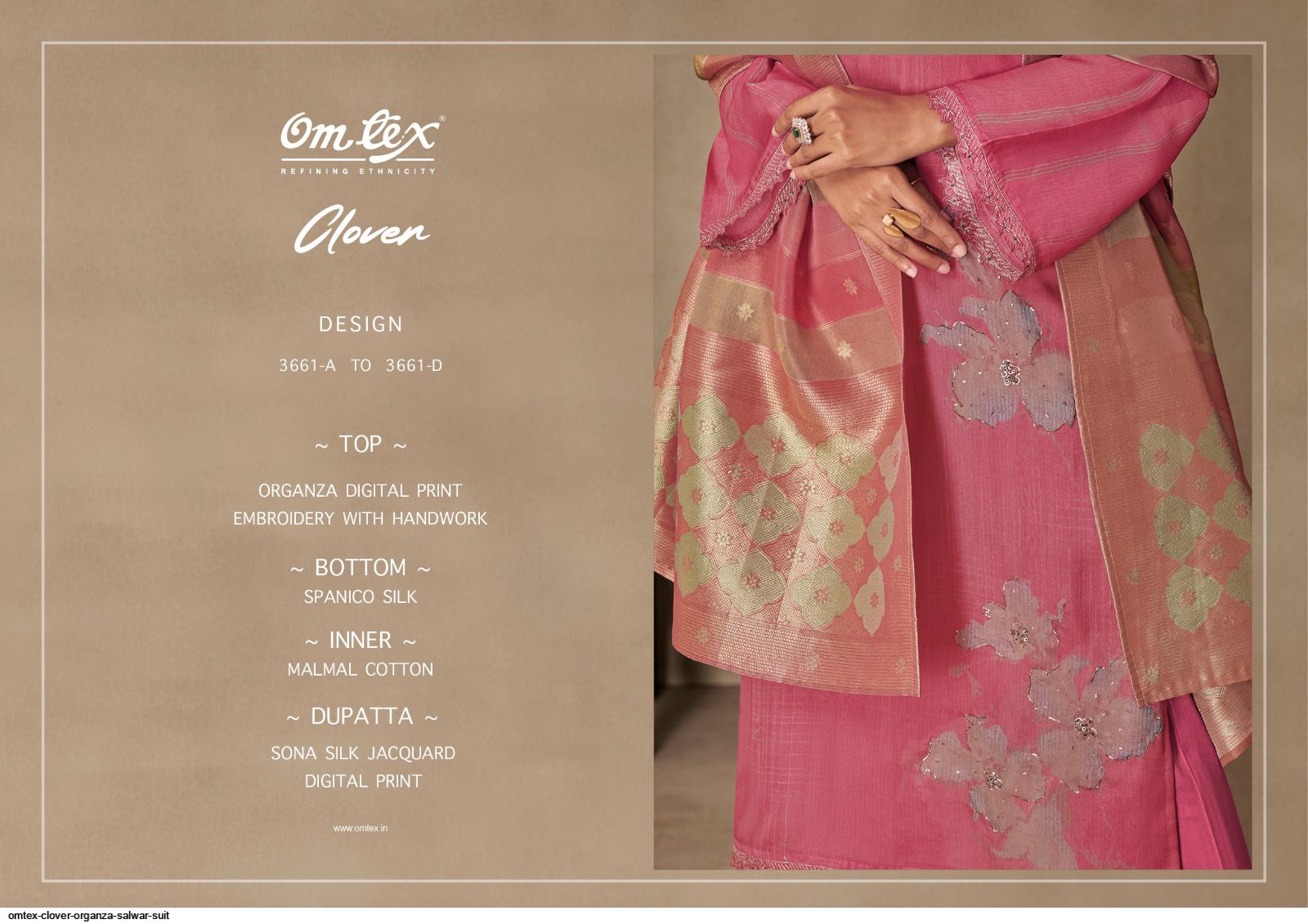 OMTEX CLOVER ORGANZA salwar suit