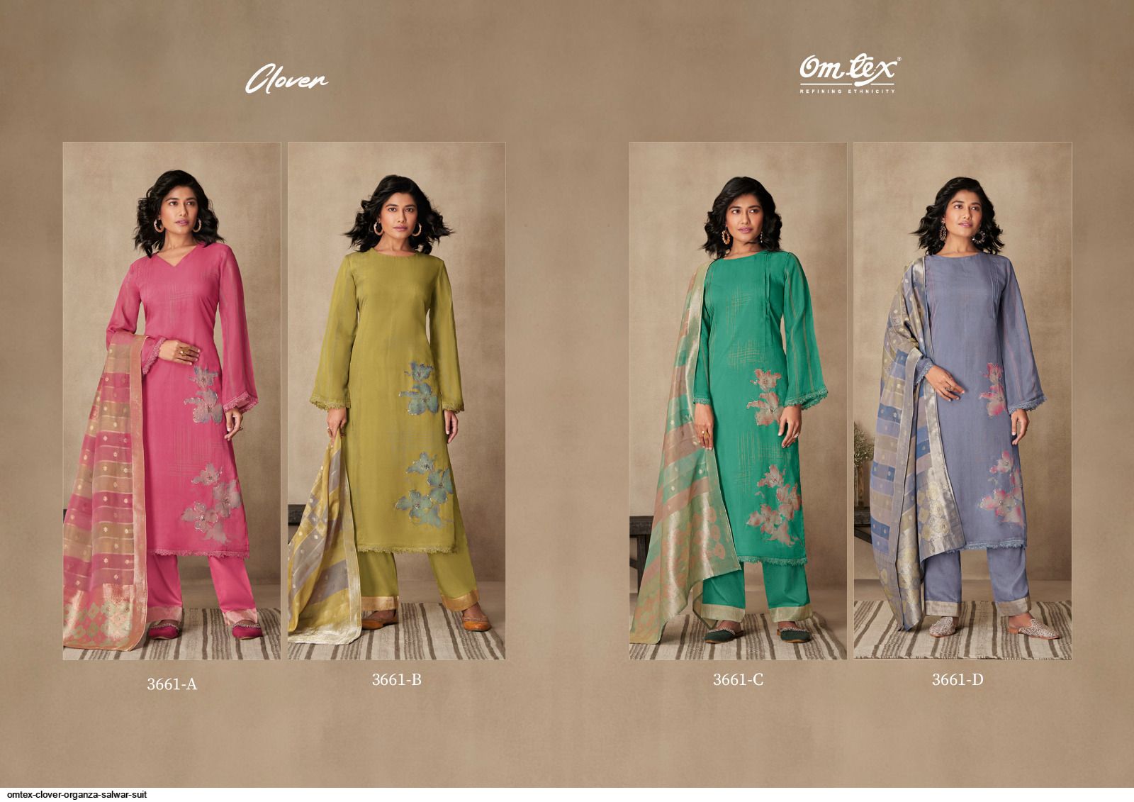 OMTEX CLOVER ORGANZA salwar suit