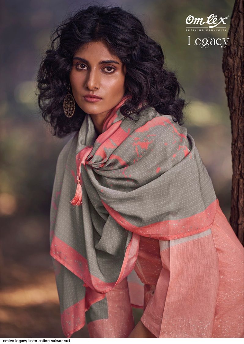 OMTEX LEGACY LINEN COTTON SALWAR SUIT