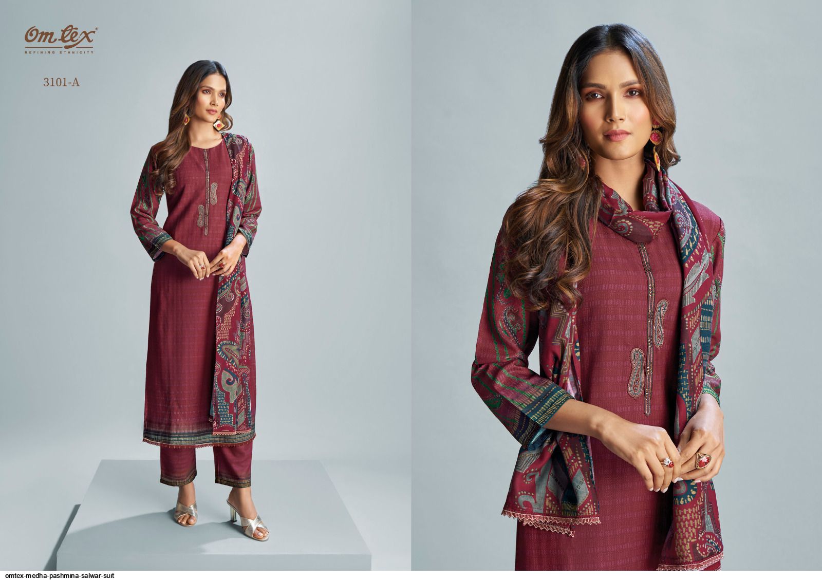 OMTEX MEDHA PASHMINA SALWAR SUIT