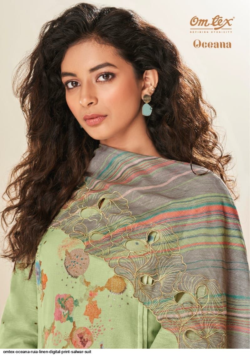 OMTEX OCEANA RUIA LINEN DIGITAL PRINT SALWAR SUIT