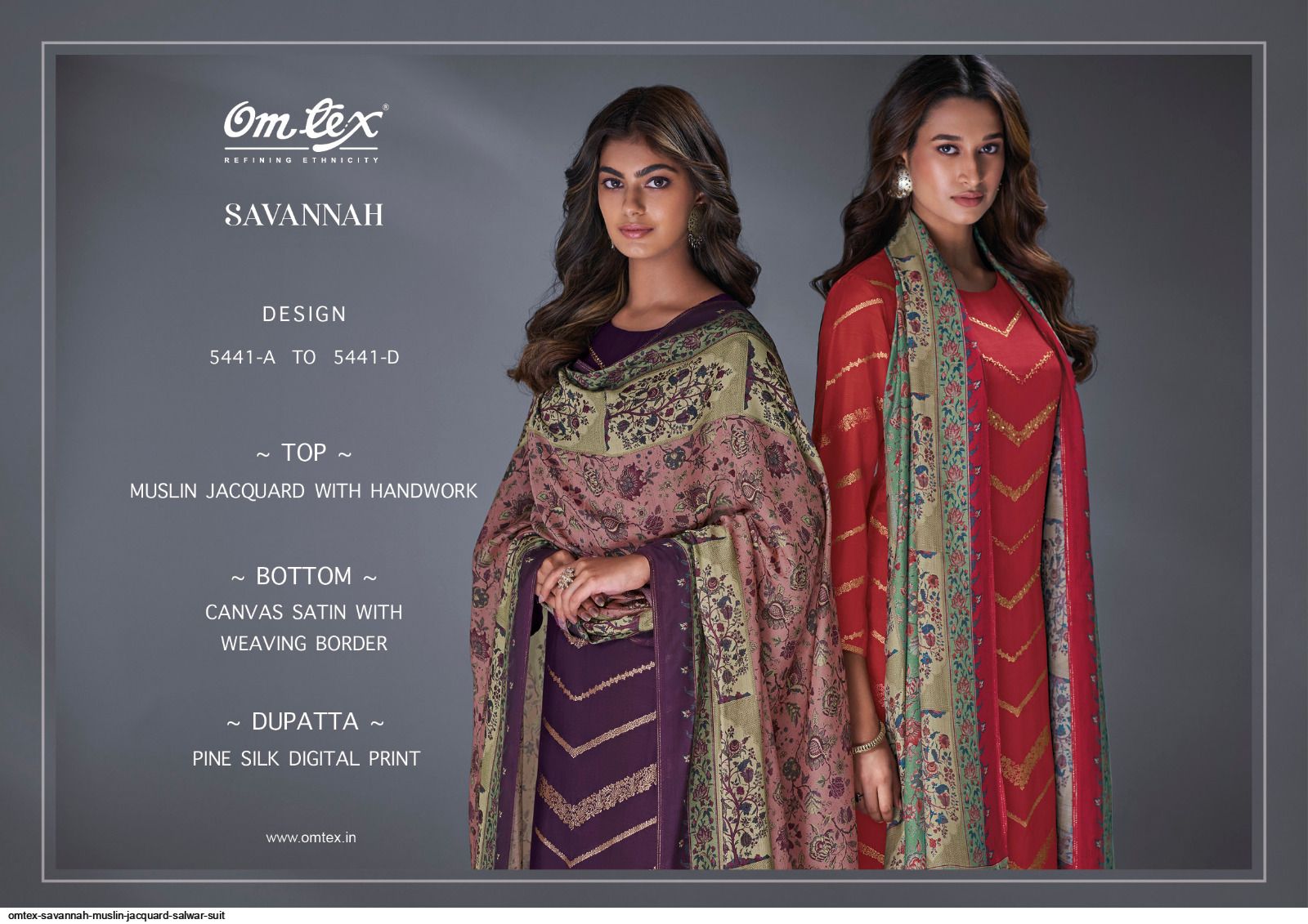 OMTEX SAVANNAH MUSLIN JACQUARD SALWAR SUIT