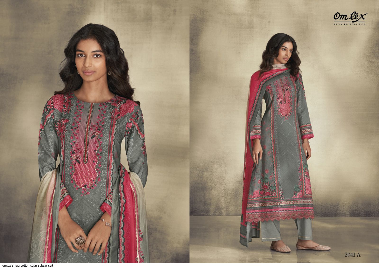 OMTEX SHIGA COTTON SATIN SALWAR SUIT