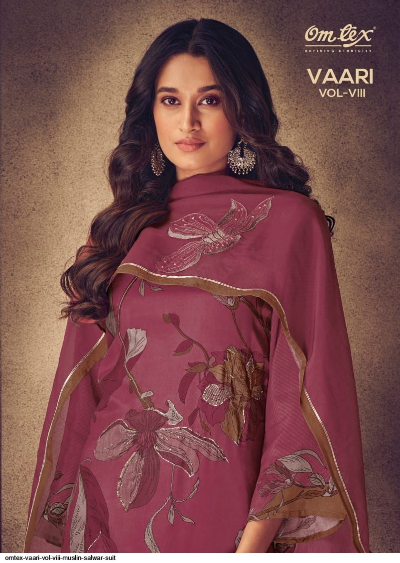 OMTEX VAARI VOL VIII MUSLIN SALWAR SUIT