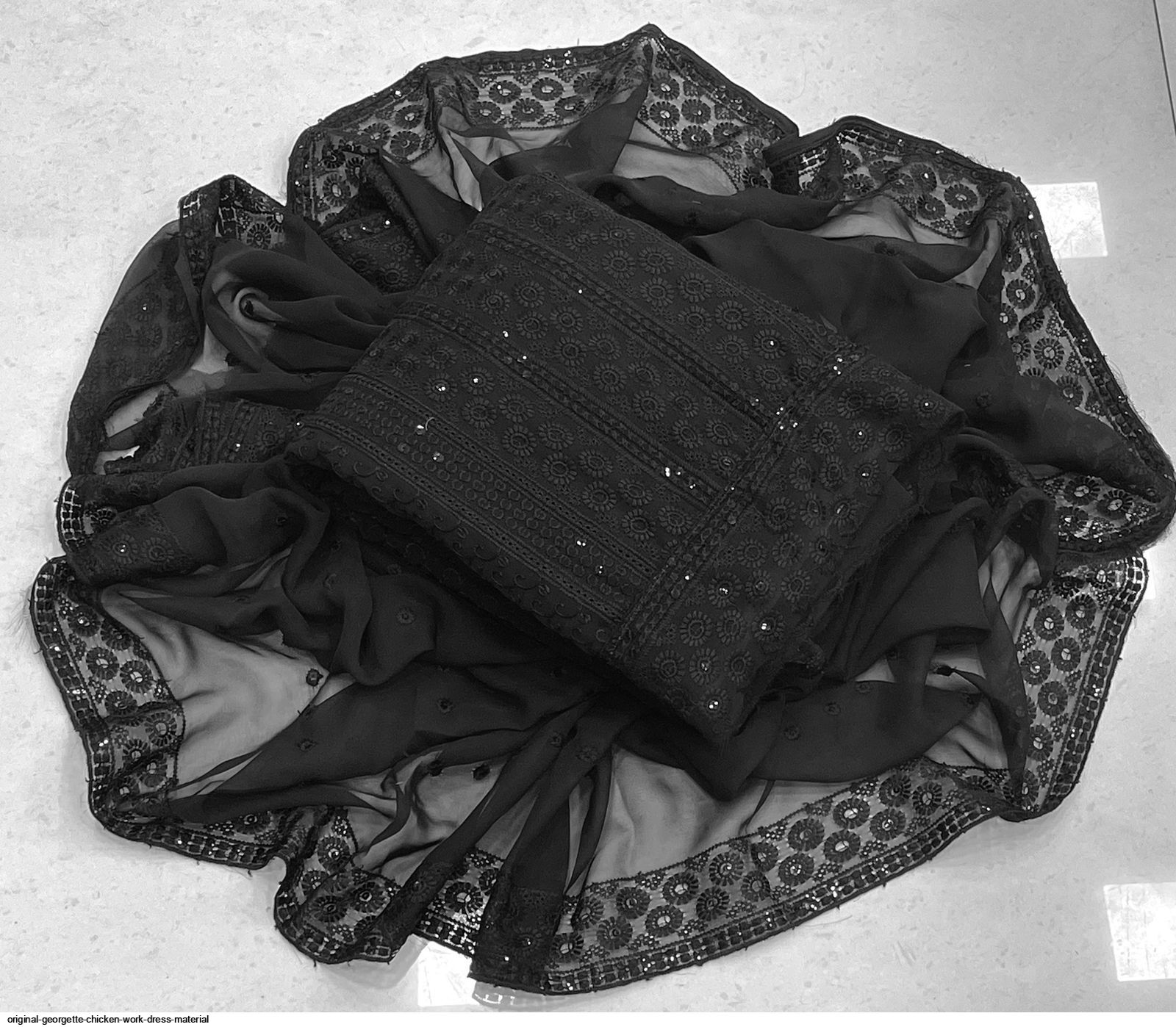 ORIGINAL GEORGETTE CHICKEN WORK DRESS MATERIAL