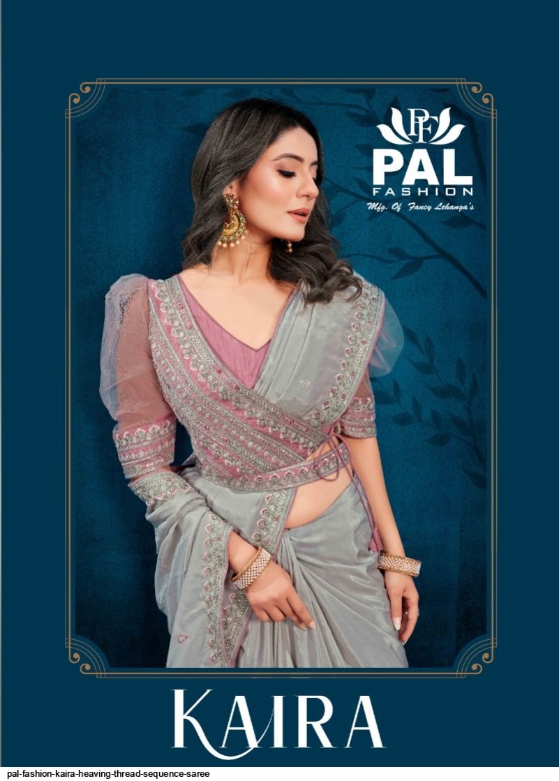 pal-fashion-kaira-sequence-saree with readymade blouse