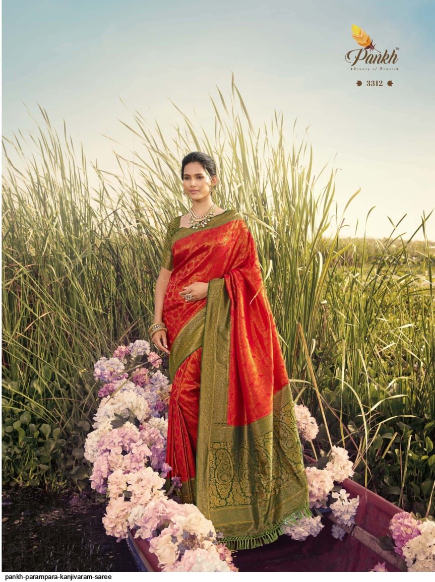 PANKH Parampara Kanjivaram saree
