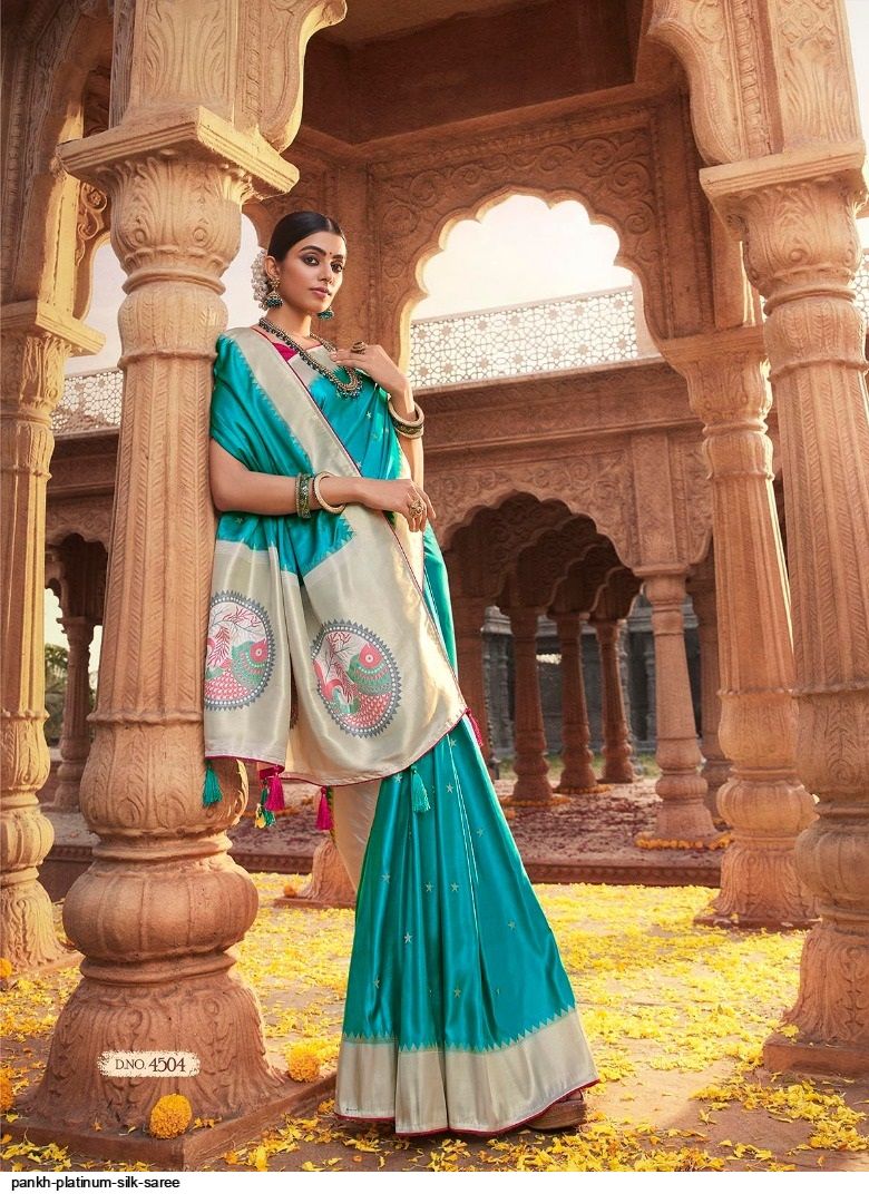 Pankh Platinum Silk saree