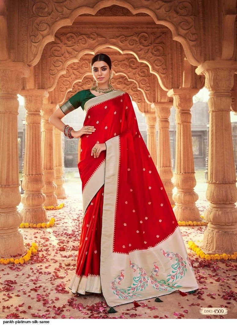 Pankh Platinum Silk saree