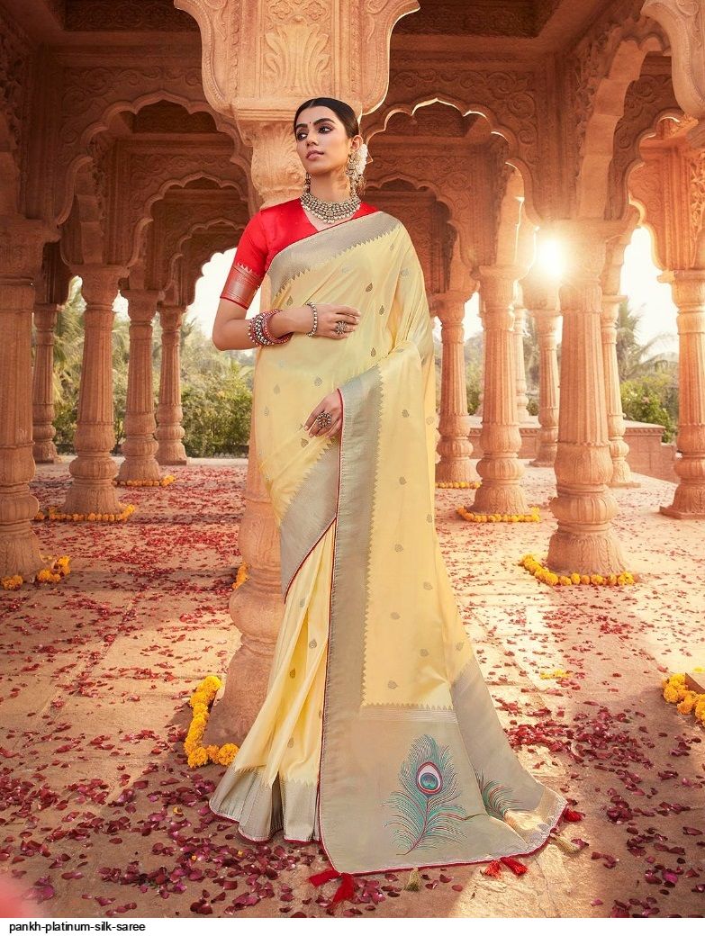 Pankh Platinum Silk saree