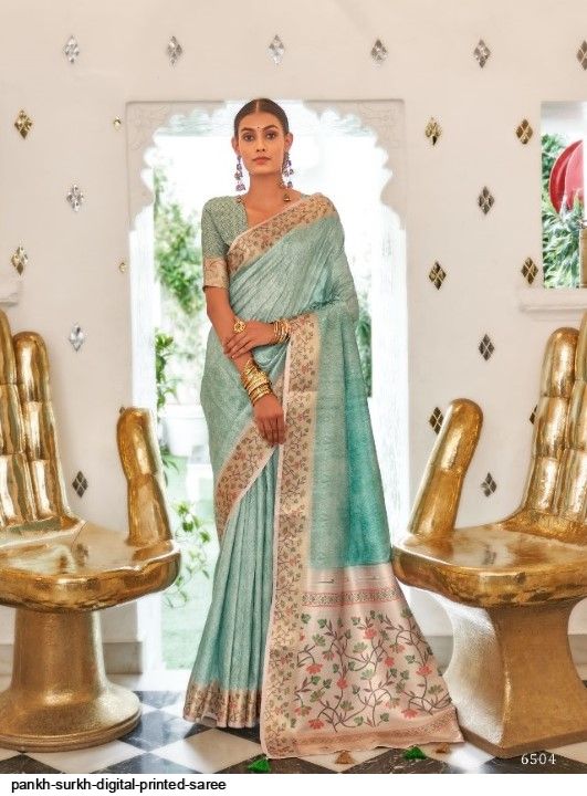 PANKH SURKH DIGITAL PRINTED SAREE