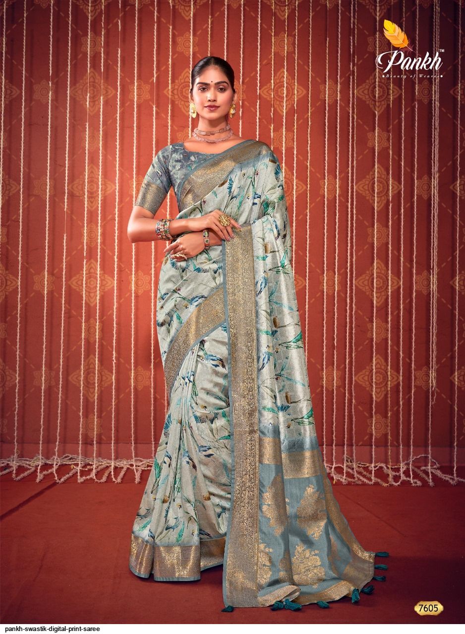 Pankh SWASTIK DIGITAL PRINT saree