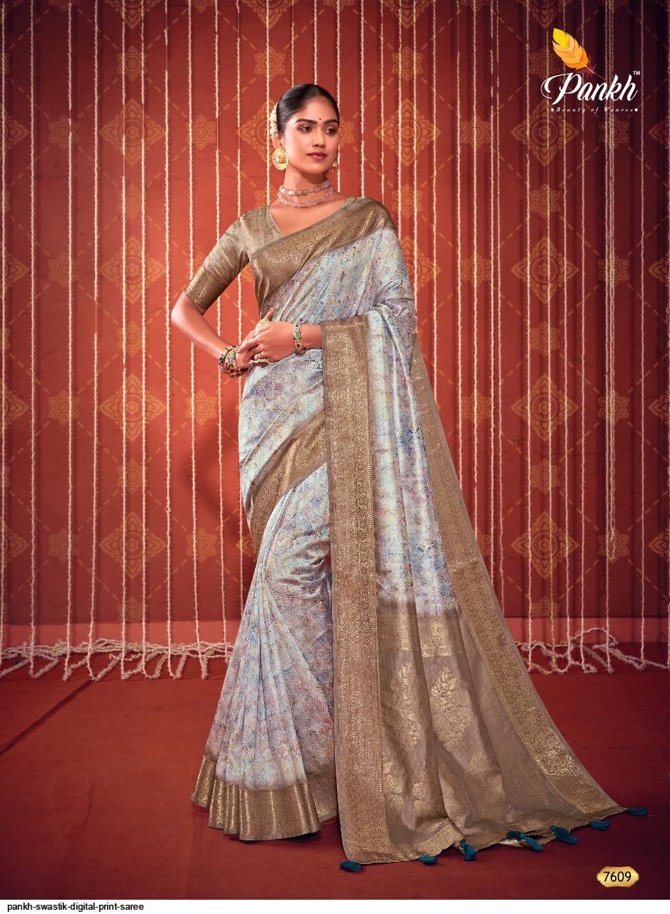 Pankh SWASTIK DIGITAL PRINT saree
