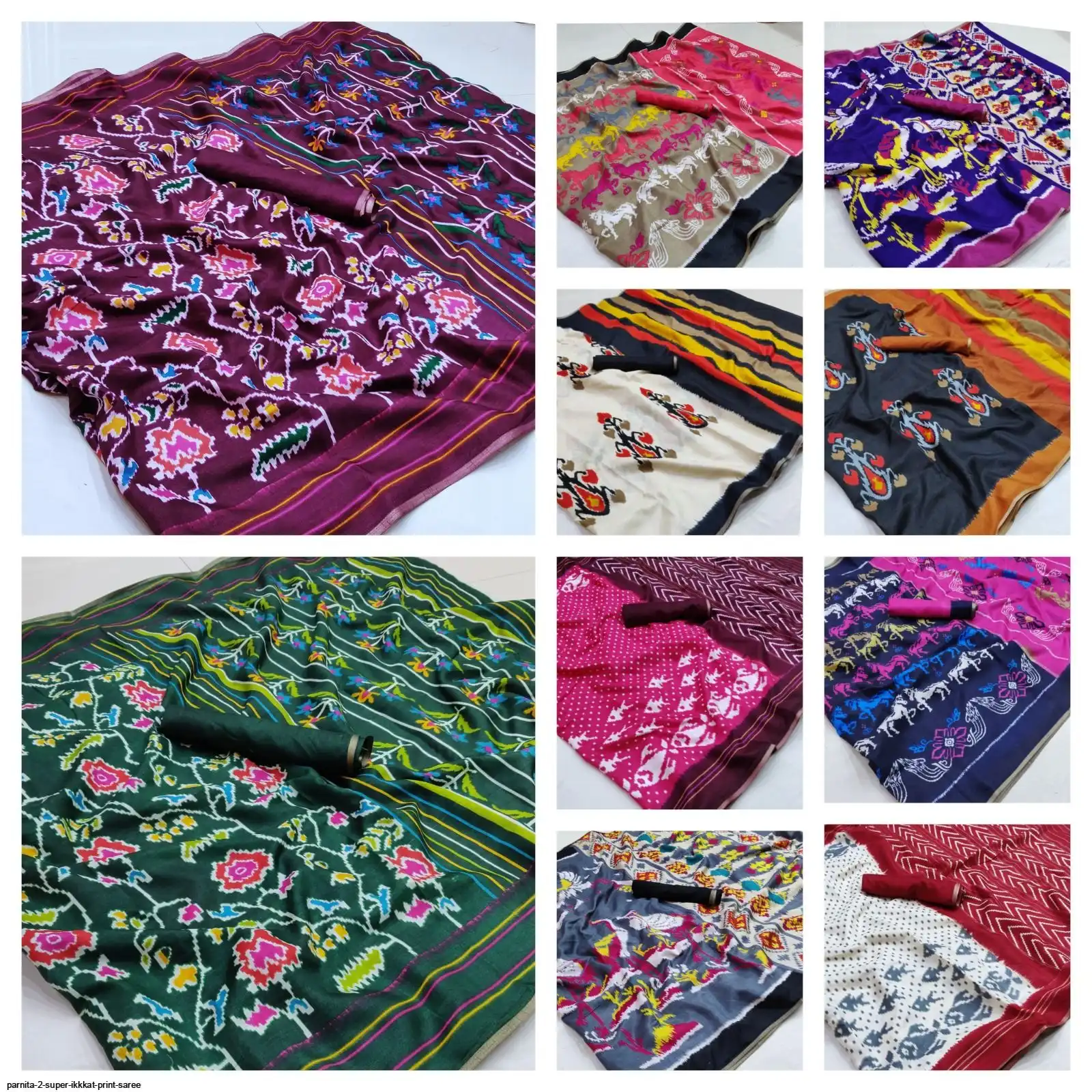 PARNITA 2 SUPER IKKKAT PRINT SAREE