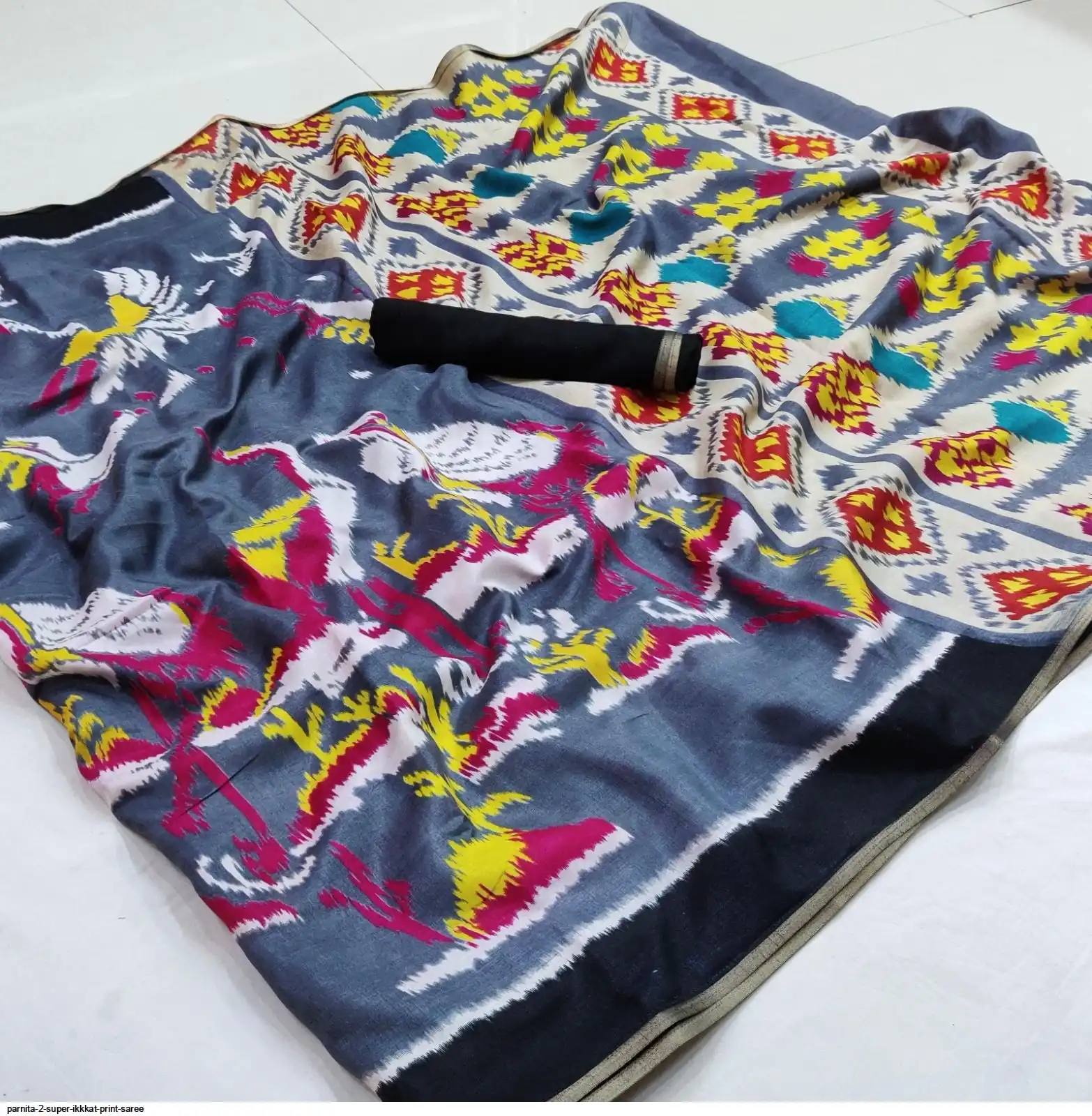 PARNITA 2 SUPER IKKKAT PRINT SAREE