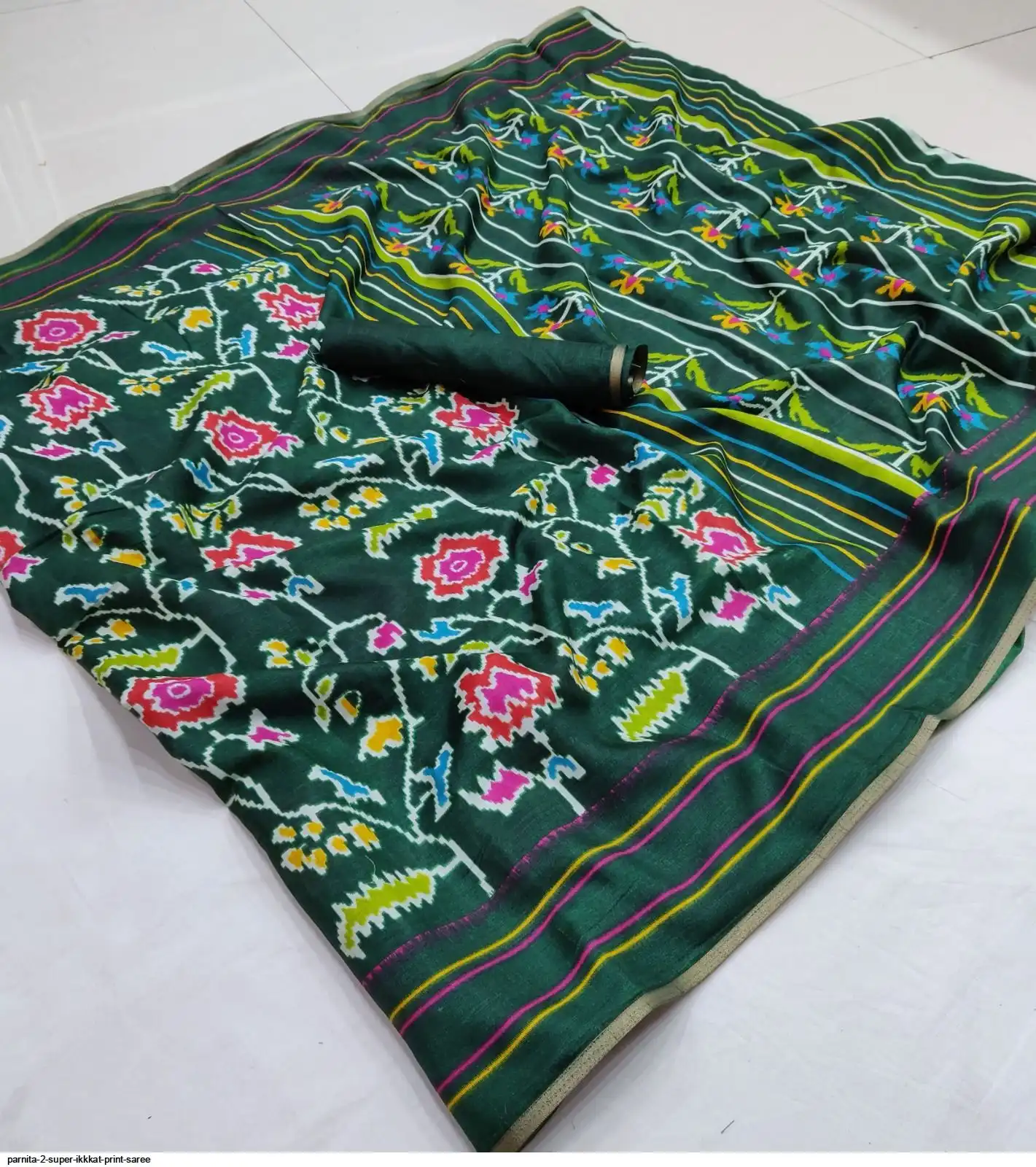 PARNITA 2 SUPER IKKKAT PRINT SAREE