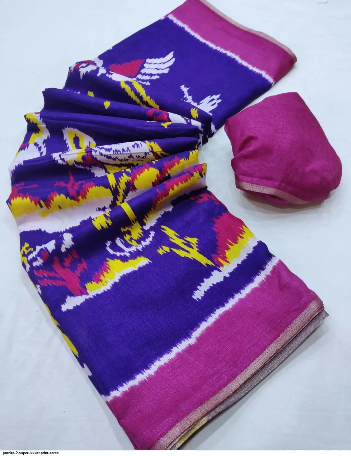 PARNITA 2 SUPER IKKKAT PRINT SAREE