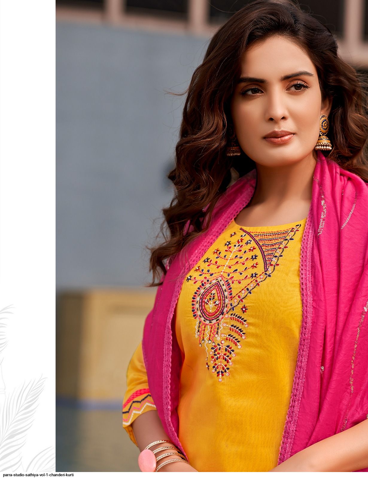 PARRA STUDIO SATHIYA VOL 1 CHANDERI KURTI