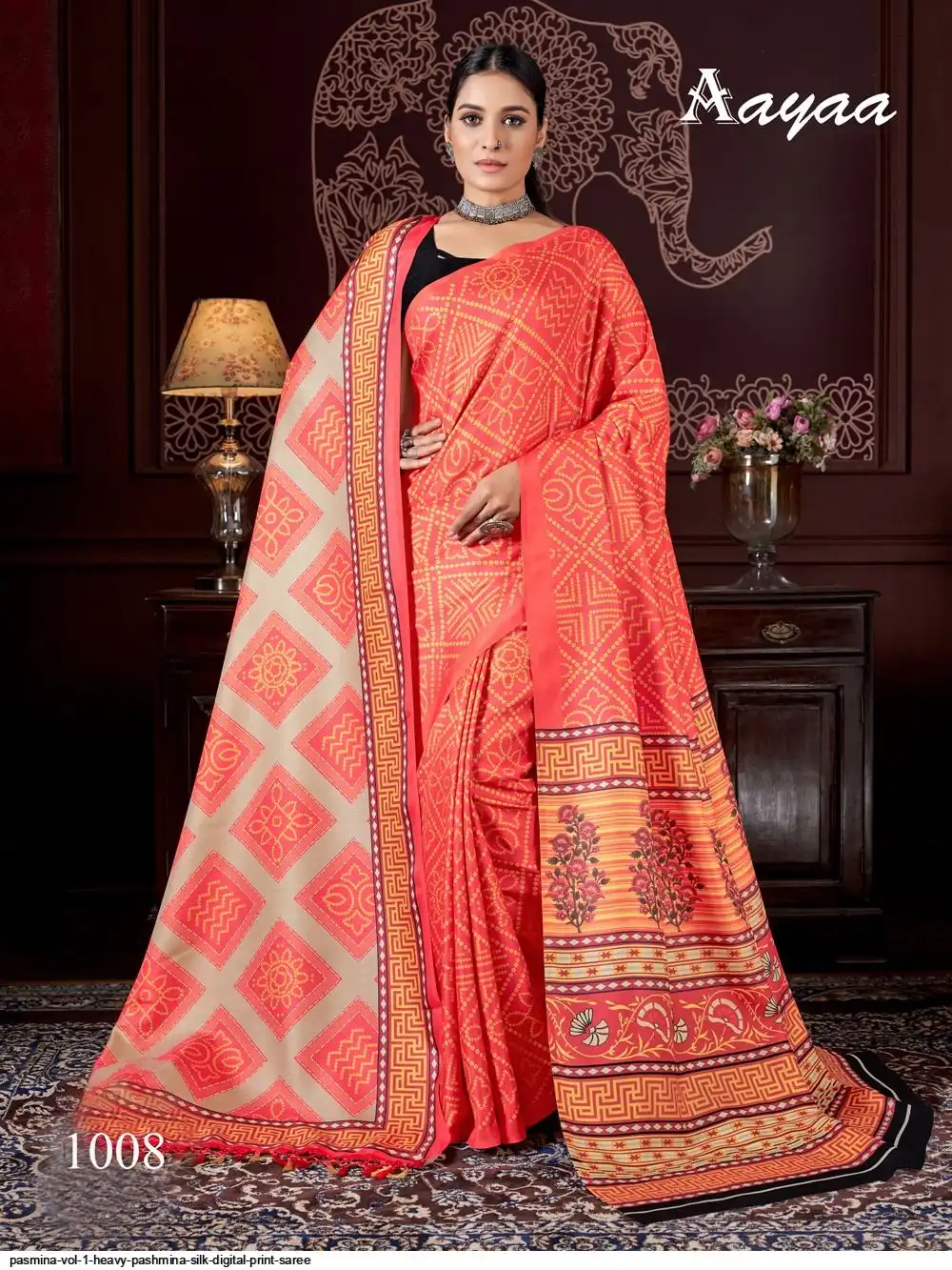 PASMINA Vol-1 Pashmina Silk Saree | Digital Print B2B