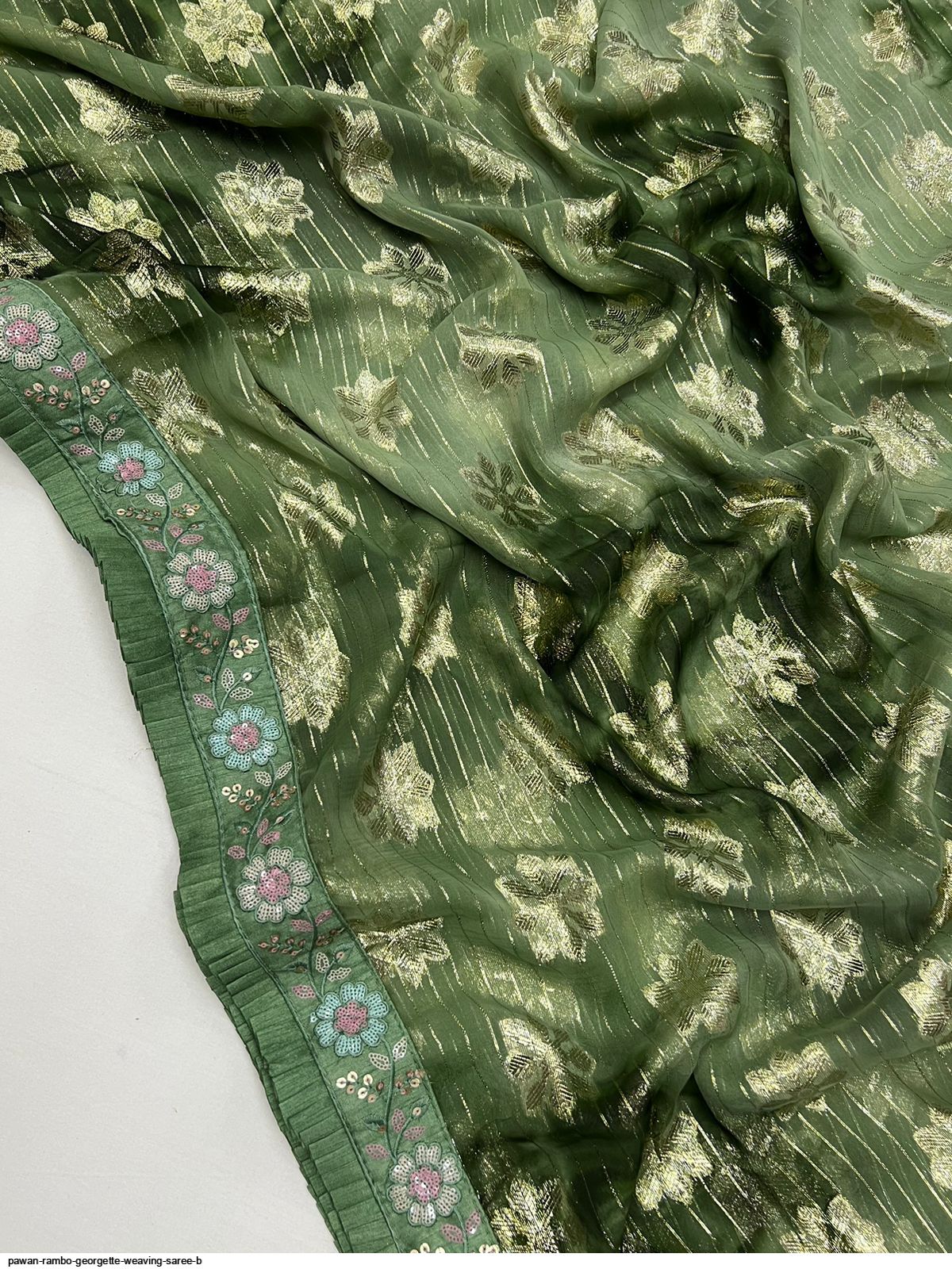 Pawan RAMBO GEORGETTE WEAVING SAREE