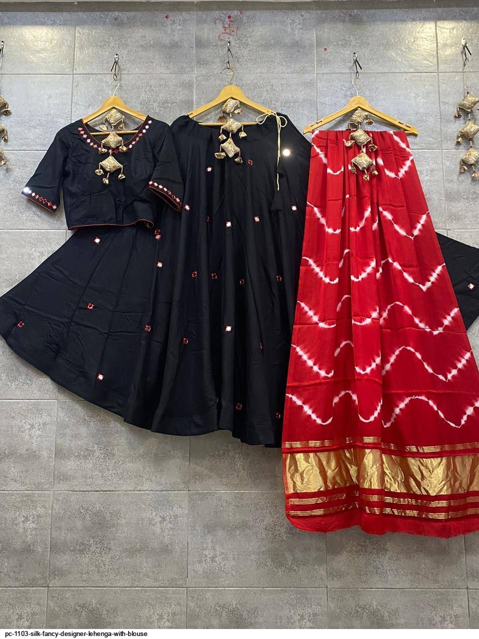 Pc 1103 SILK FANCY DESIGNER LEHENGA WITH BLOUSE