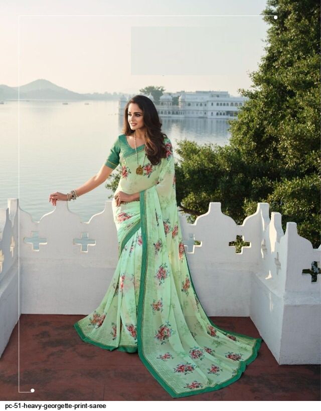 PC 51 HEAVY GEORGETTE PRINT SAREE