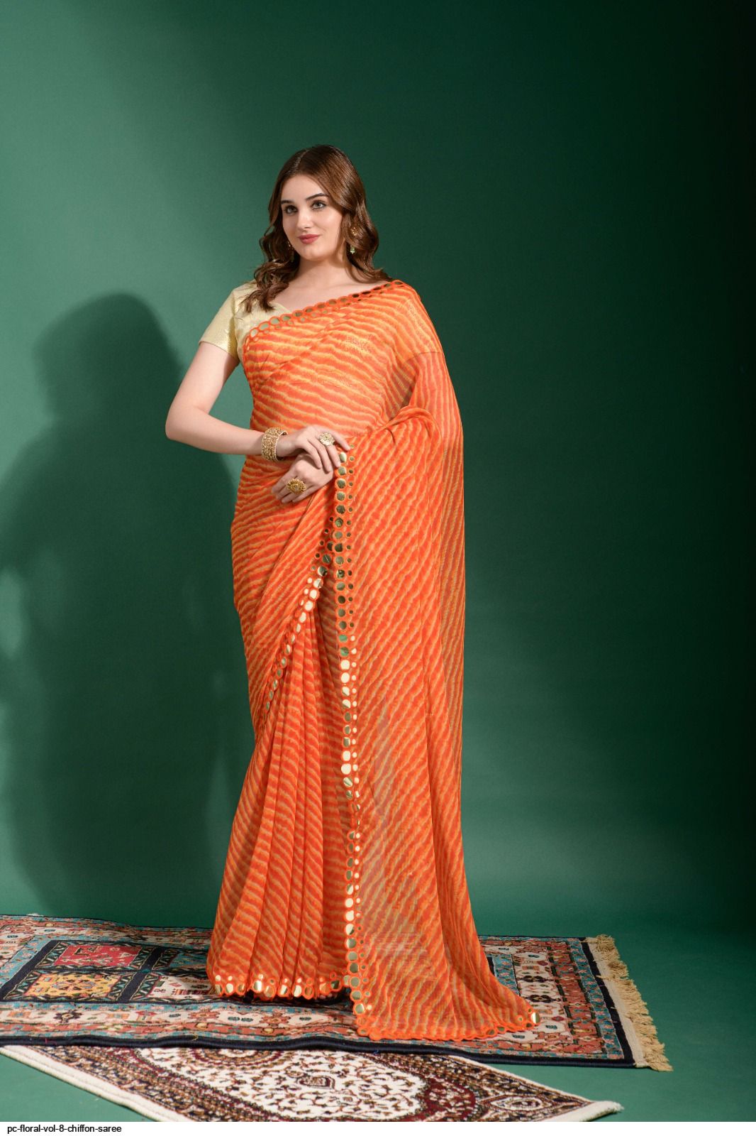 PC FLORAL VOL 8 CHIFFON SAREE