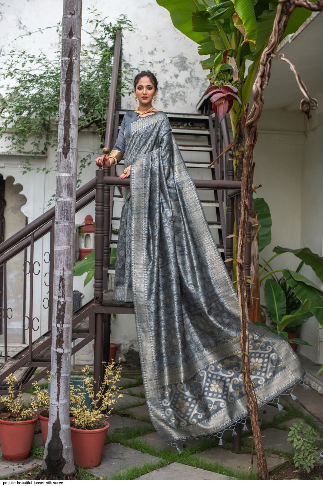 PC JULIE BEAUTIFUL TUSSER SILK SAREE