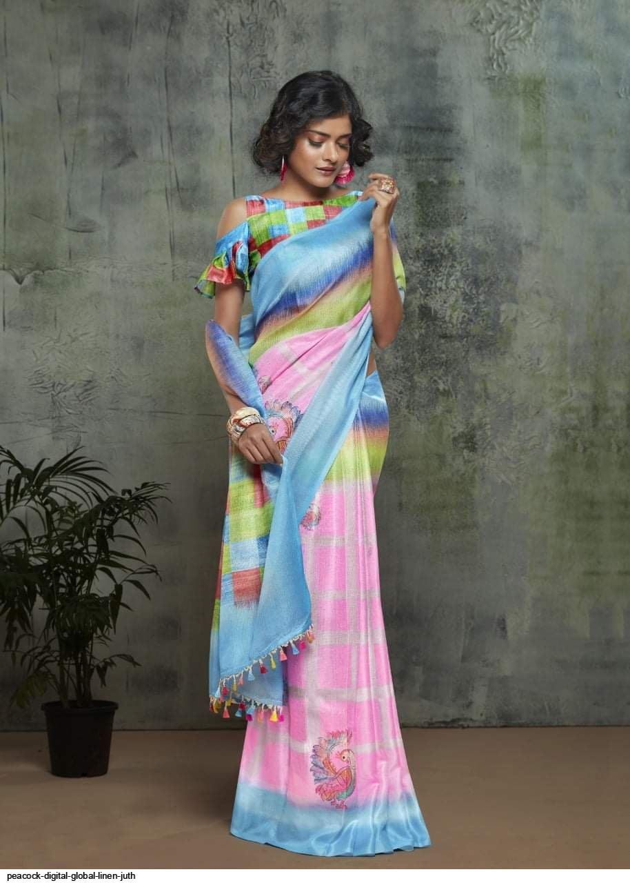peacock digital global linen juth