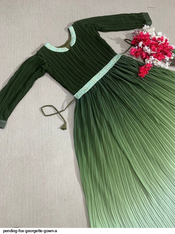 pending fox Georgette gown