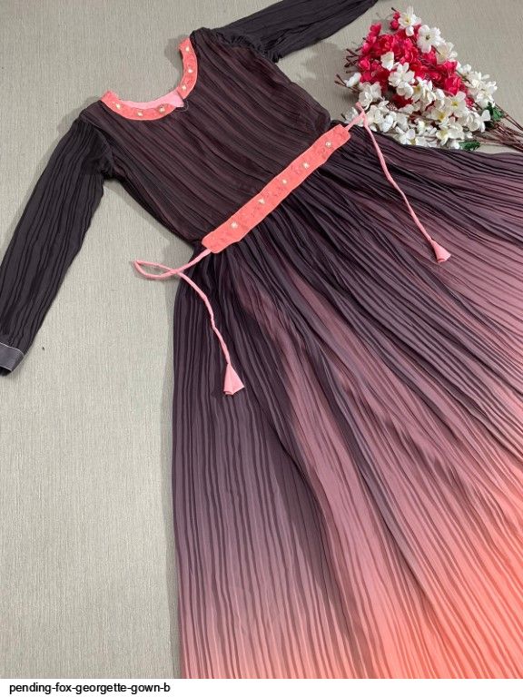 pending fox Georgette gown