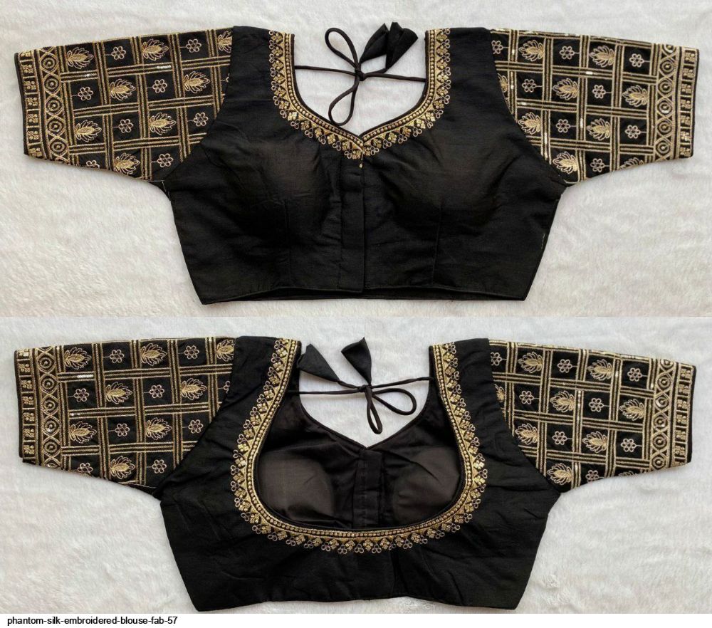 Phantom Silk Embroidered Blouse Fab 57