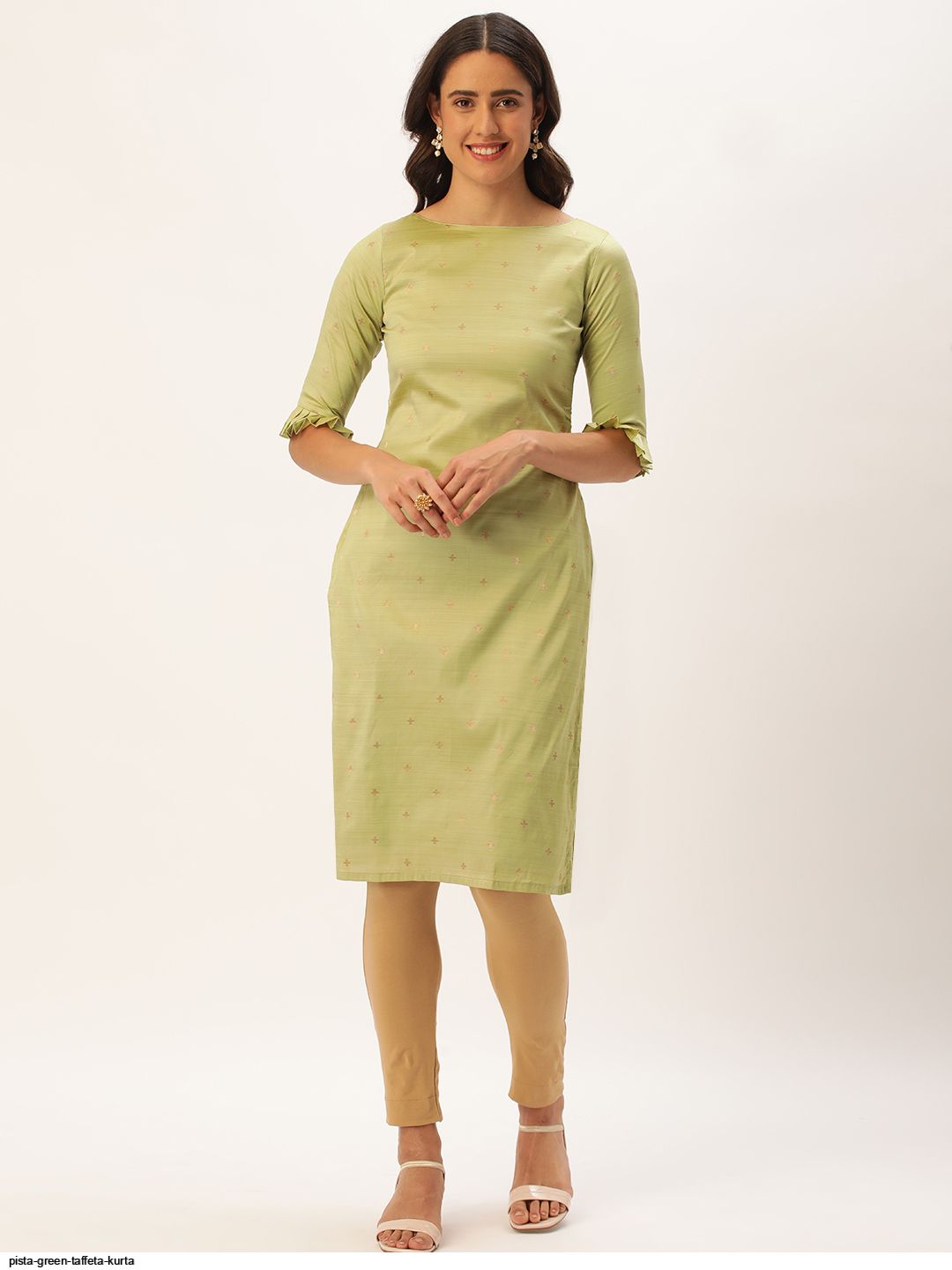 Pista Green Taffeta Kurta