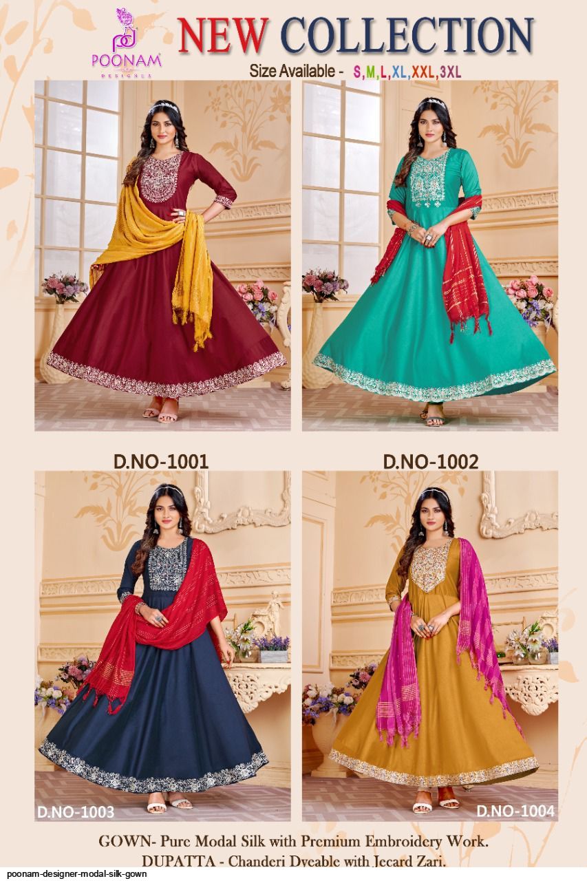 Poonam Designer Modal silk GOWN