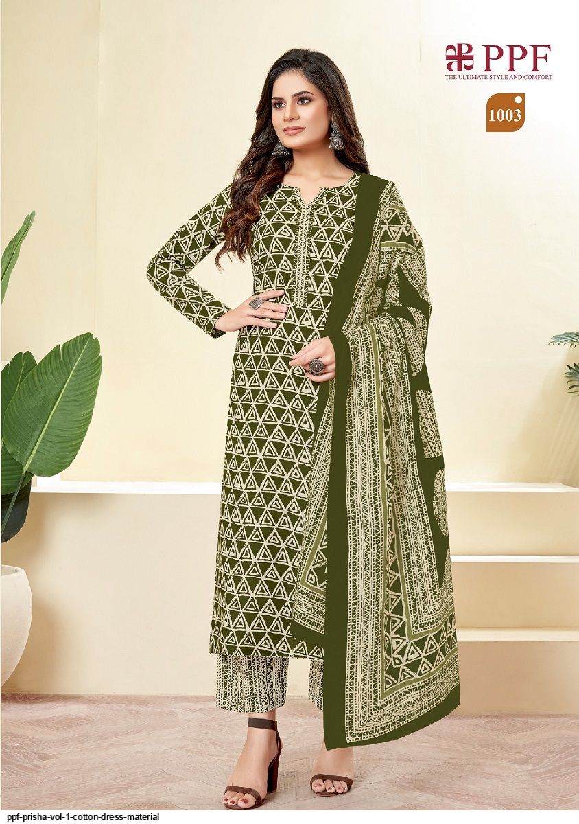 PPF Prisha Vol 1 Cotton Dress Material